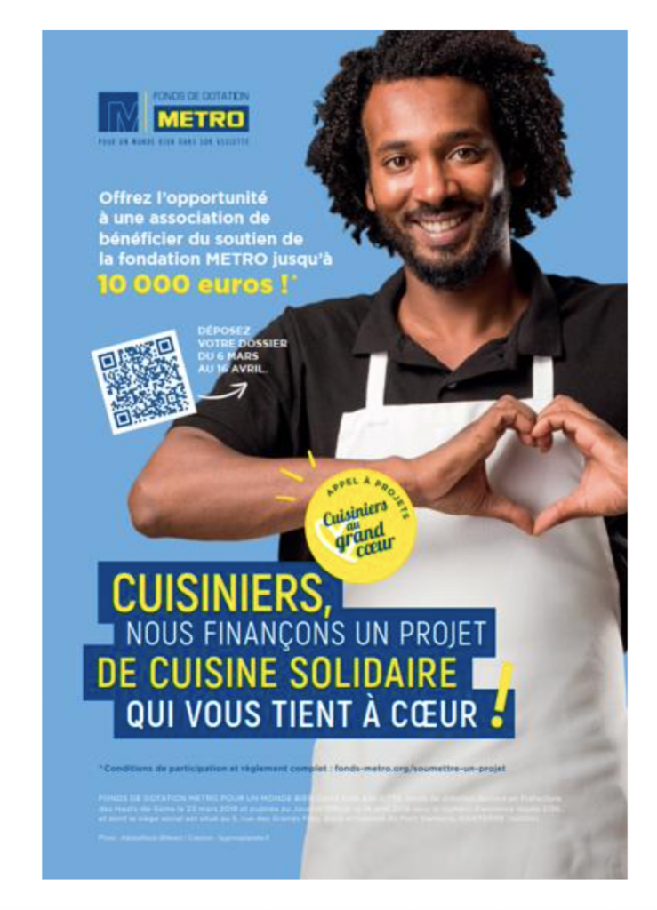 Le Fonds de dotation Metro lance son 3e appel à projets externe - Tendances restauration